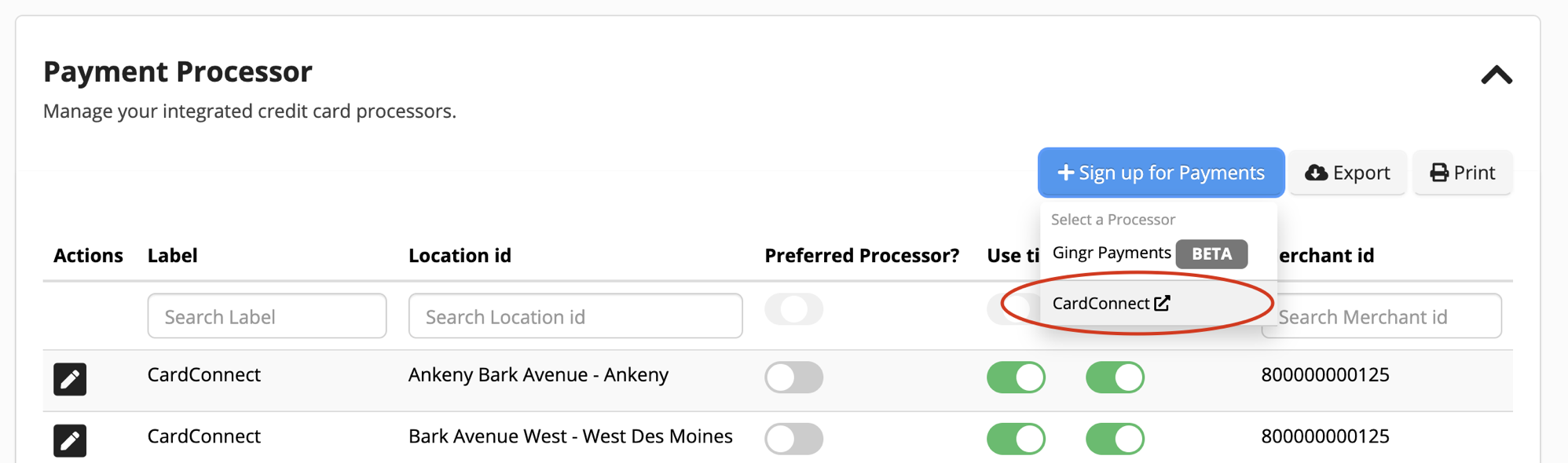 Set Up CardConnect (How-To) – Gingr