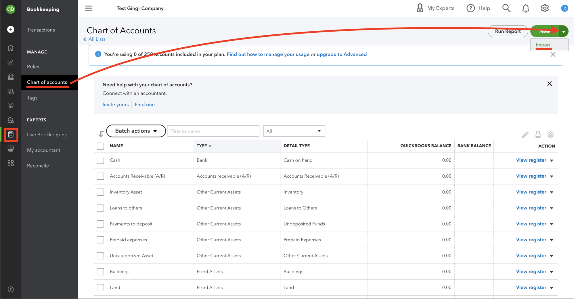 Import Your Chart of Accounts (How-To) – Gingr