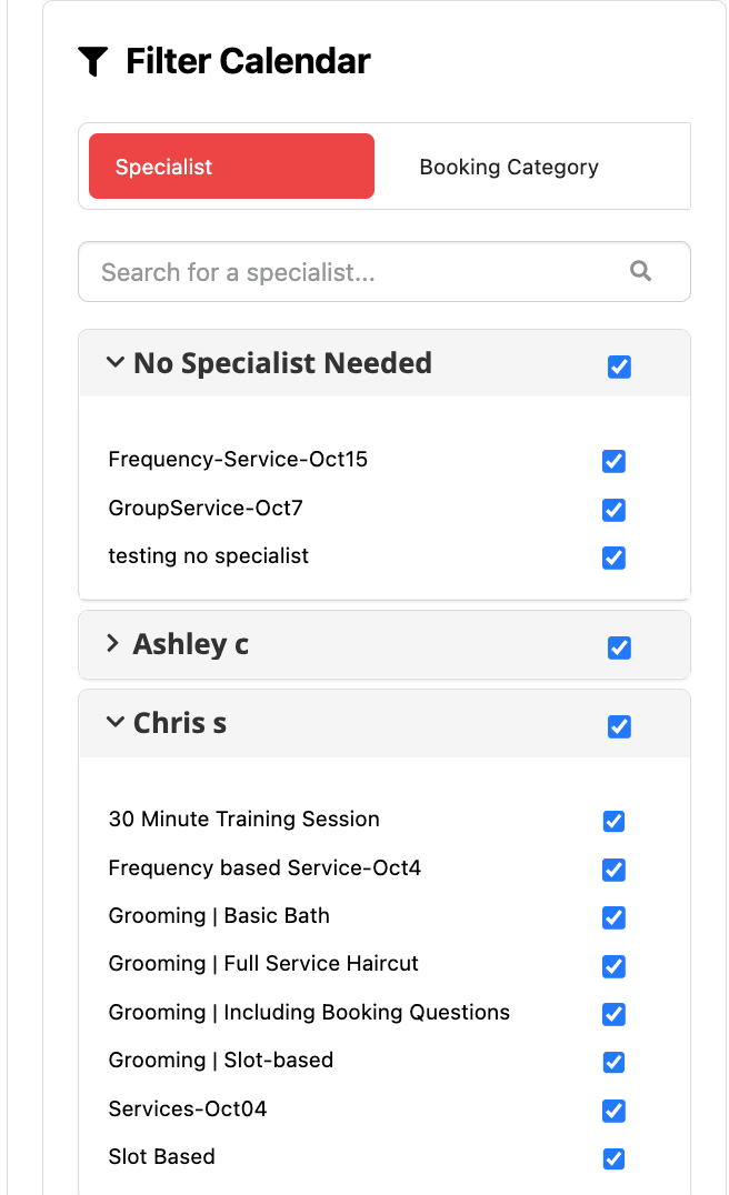 Filter Calendar 2.0 (How-To) – Gingr