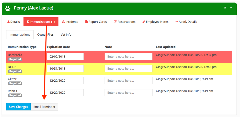 Send Immunizations Reminders (How-To) – Gingr