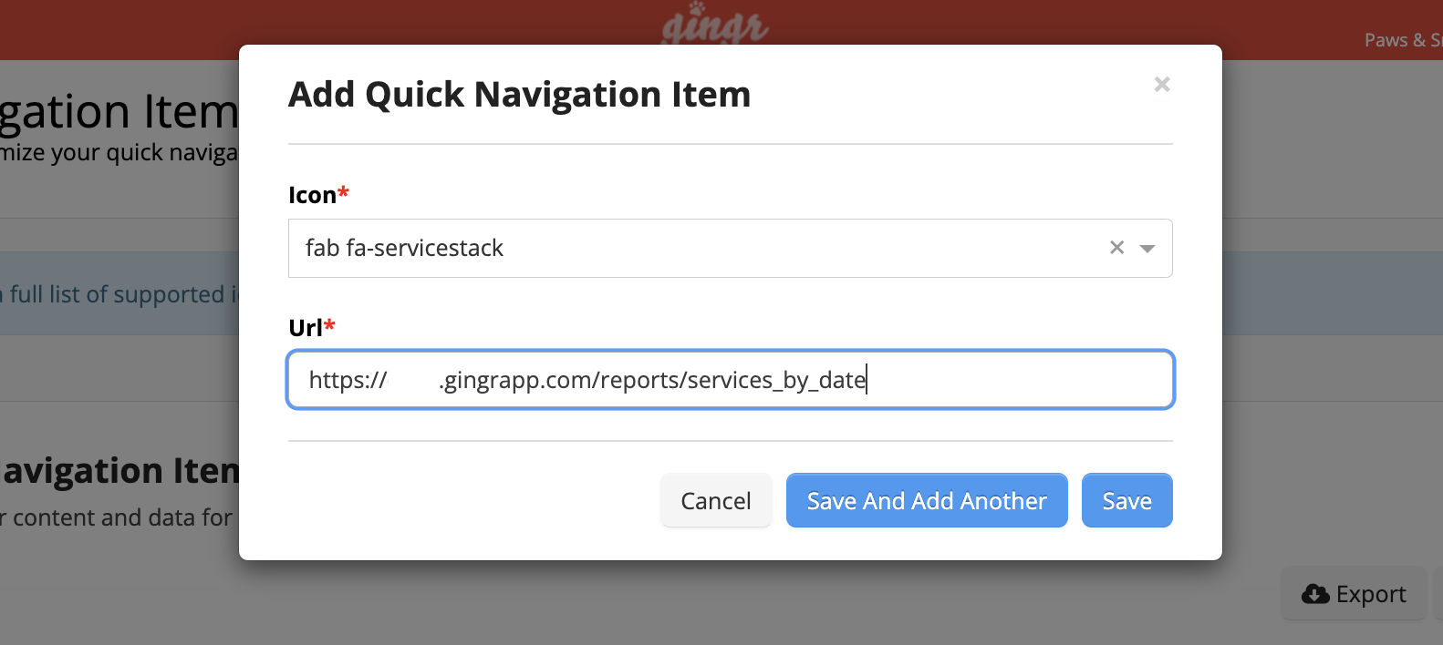Customize Quick Navigation Icons (How-To) – Gingr