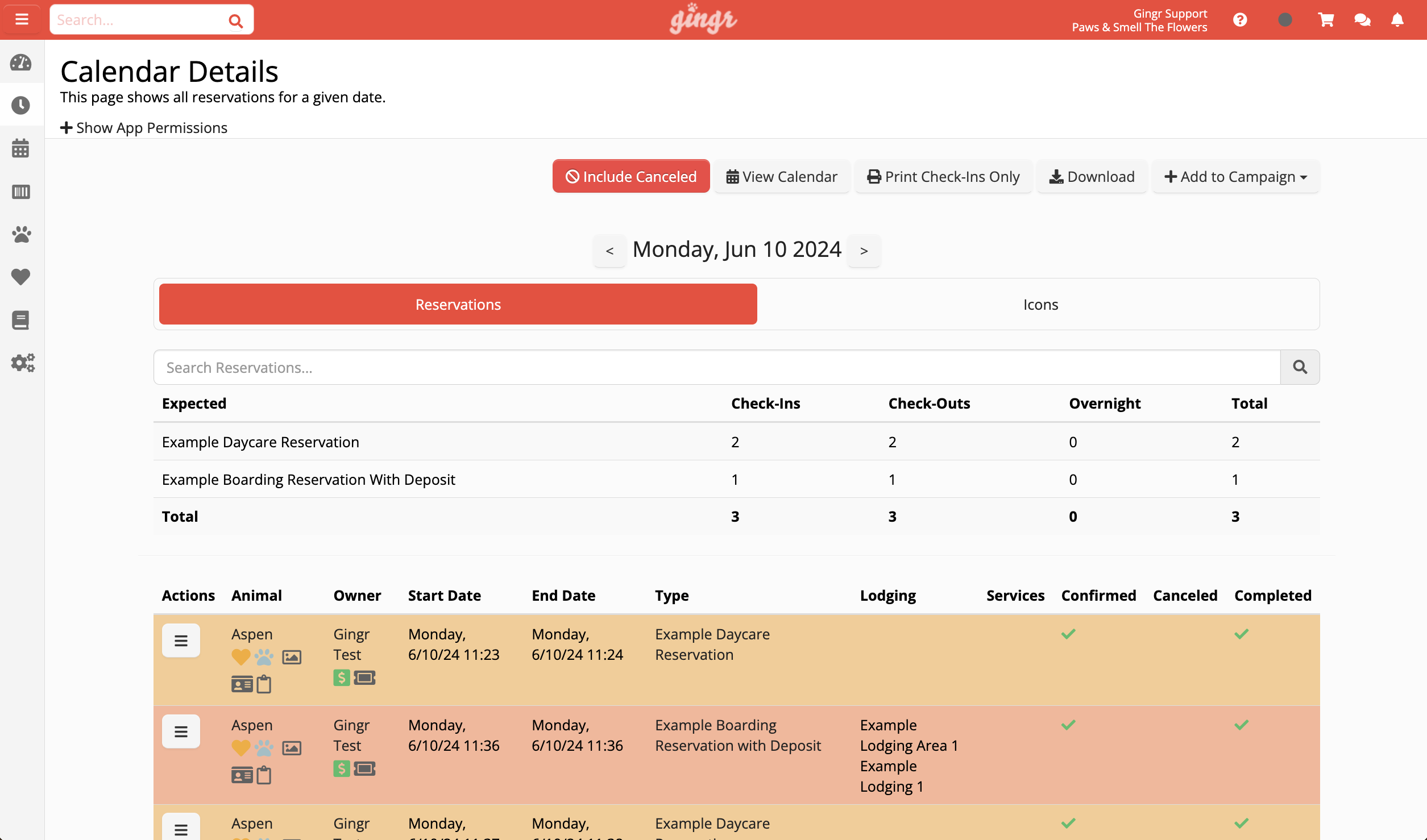 Widgets (Reference) – Gingr
