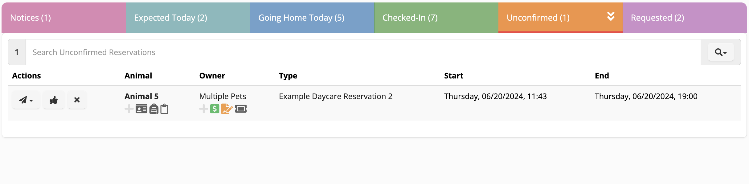 Main Dashboard Sections (Reference) – Gingr