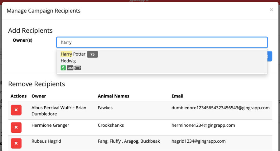 Edit Individual Recipients from the Campaign Page (How-To) – Gingr