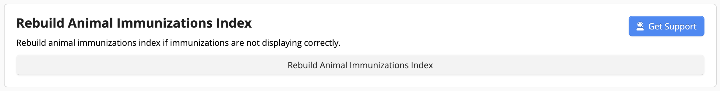 Rebuild the Animal Immunizations Index (How-To) – Gingr