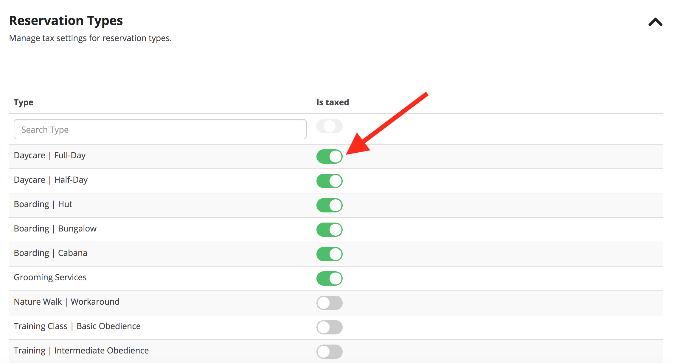 Configure Reservation Type Tax Settings (How-To) – Gingr