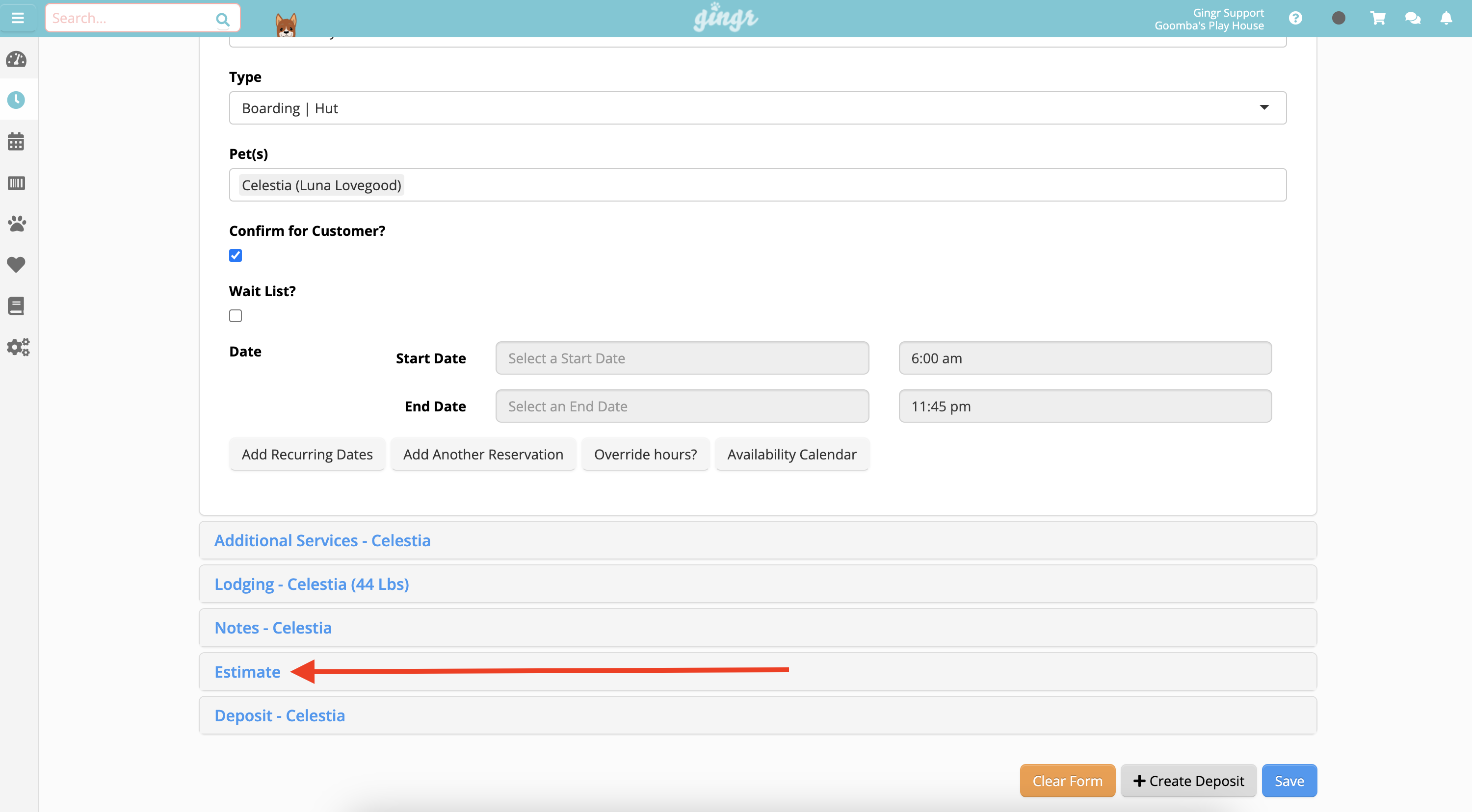 Generate & Email an Estimate (How-To) – Gingr