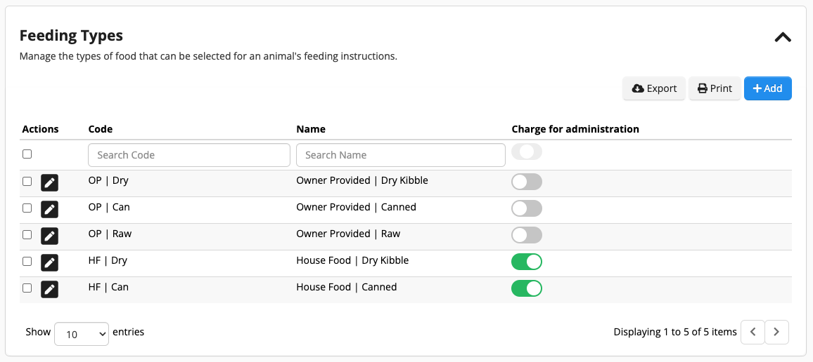 Set Up Feeding Types (How-To) – Gingr