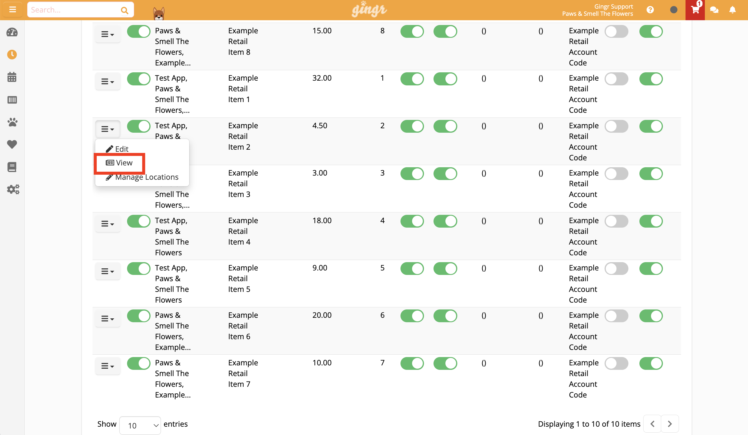 View Purchase History (How-To) – Gingr