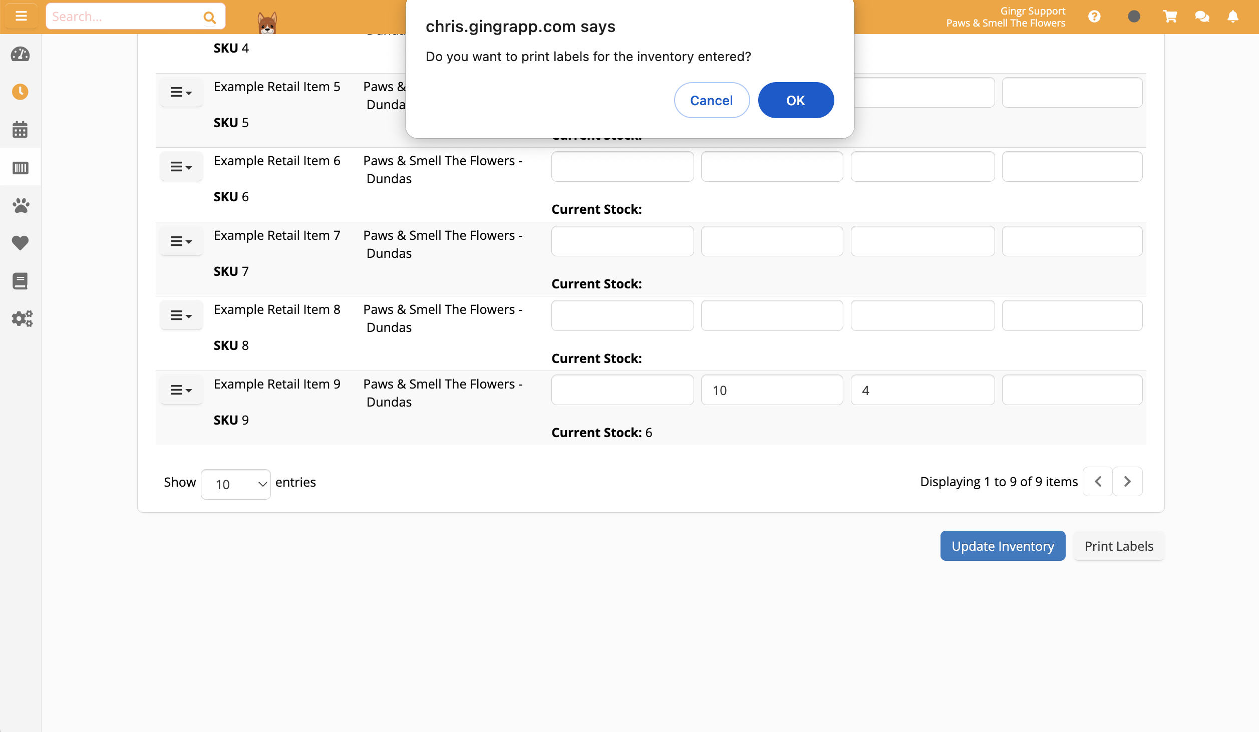 Print SKU Labels (How-To) – Gingr