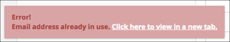 Email Already in Use Error (Troubleshooting) – Gingr