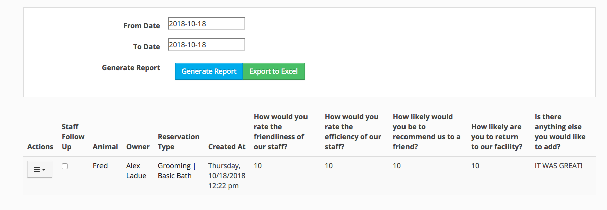 Surveys Report (Reference) – Gingr