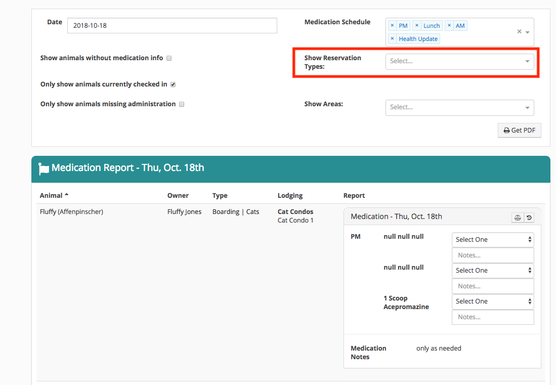 Medication Report (Reference) – Gingr