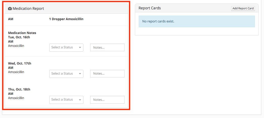 Medication Report (Reference) – Gingr