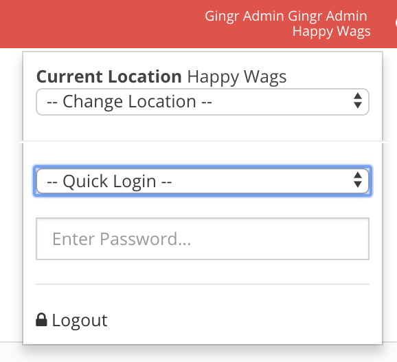 Change User (How-To) – Gingr