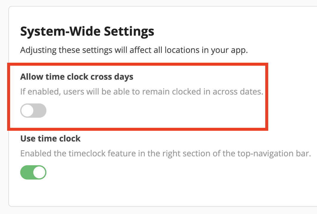 Allow Time Clock to Cross Days (How-To) – Gingr