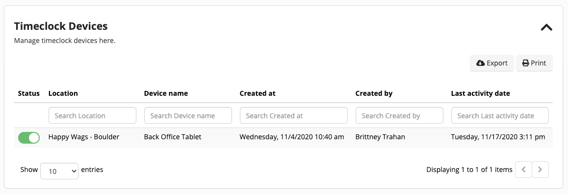 Manage Time Clock Trusted Devices (How-To) – Gingr
