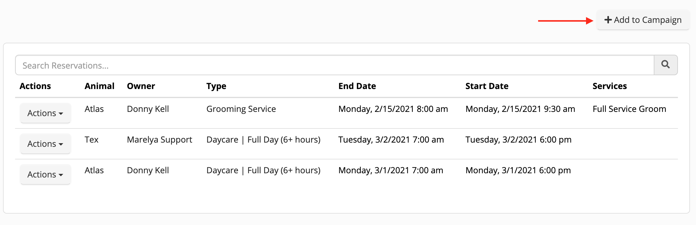 No Shows Report (Reference) – Gingr