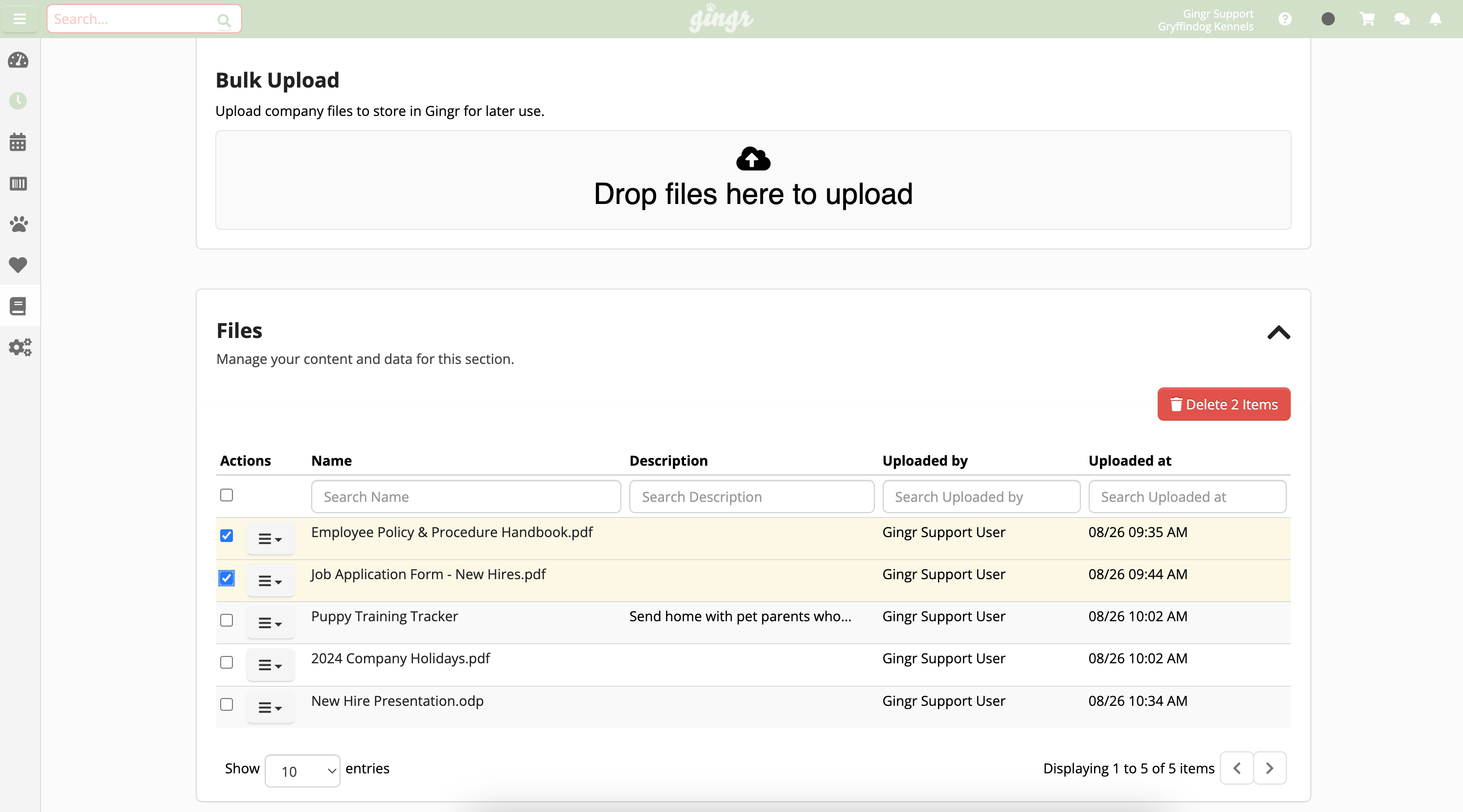 Use Company Files (How-To) – Gingr