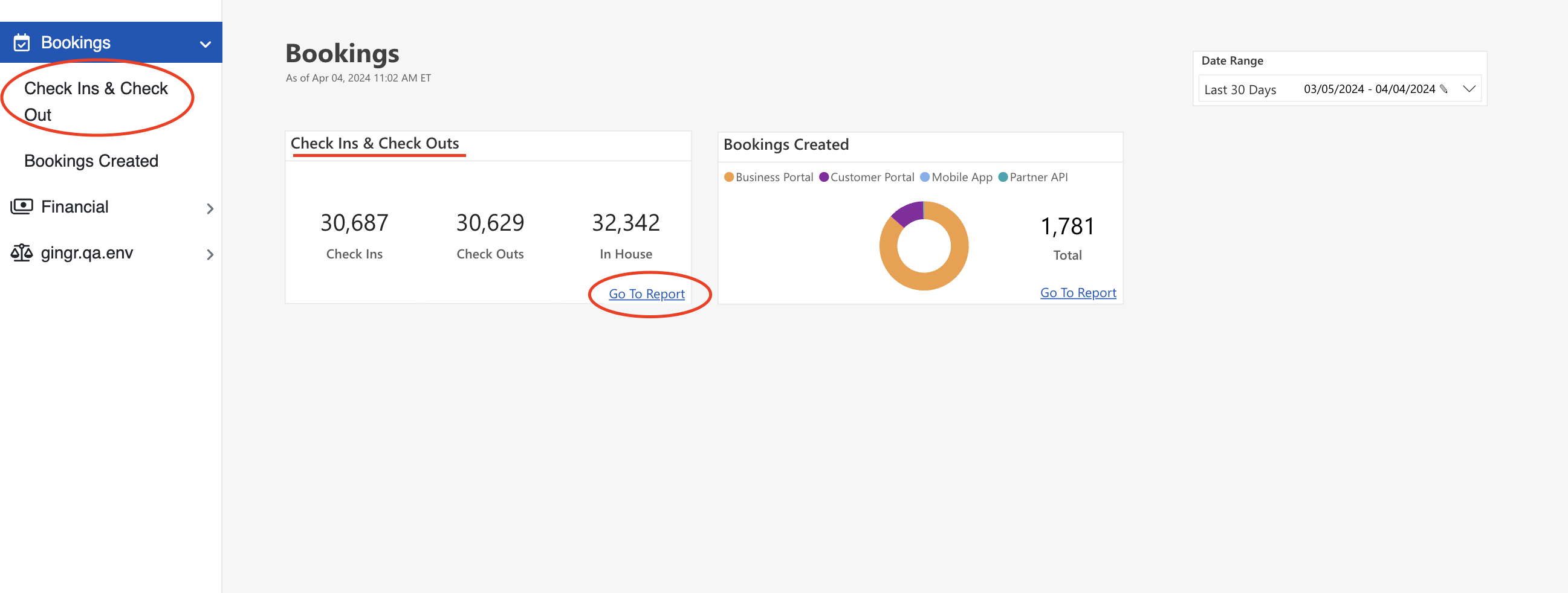 Check Ins & Check Outs Report (Reference) – Gingr