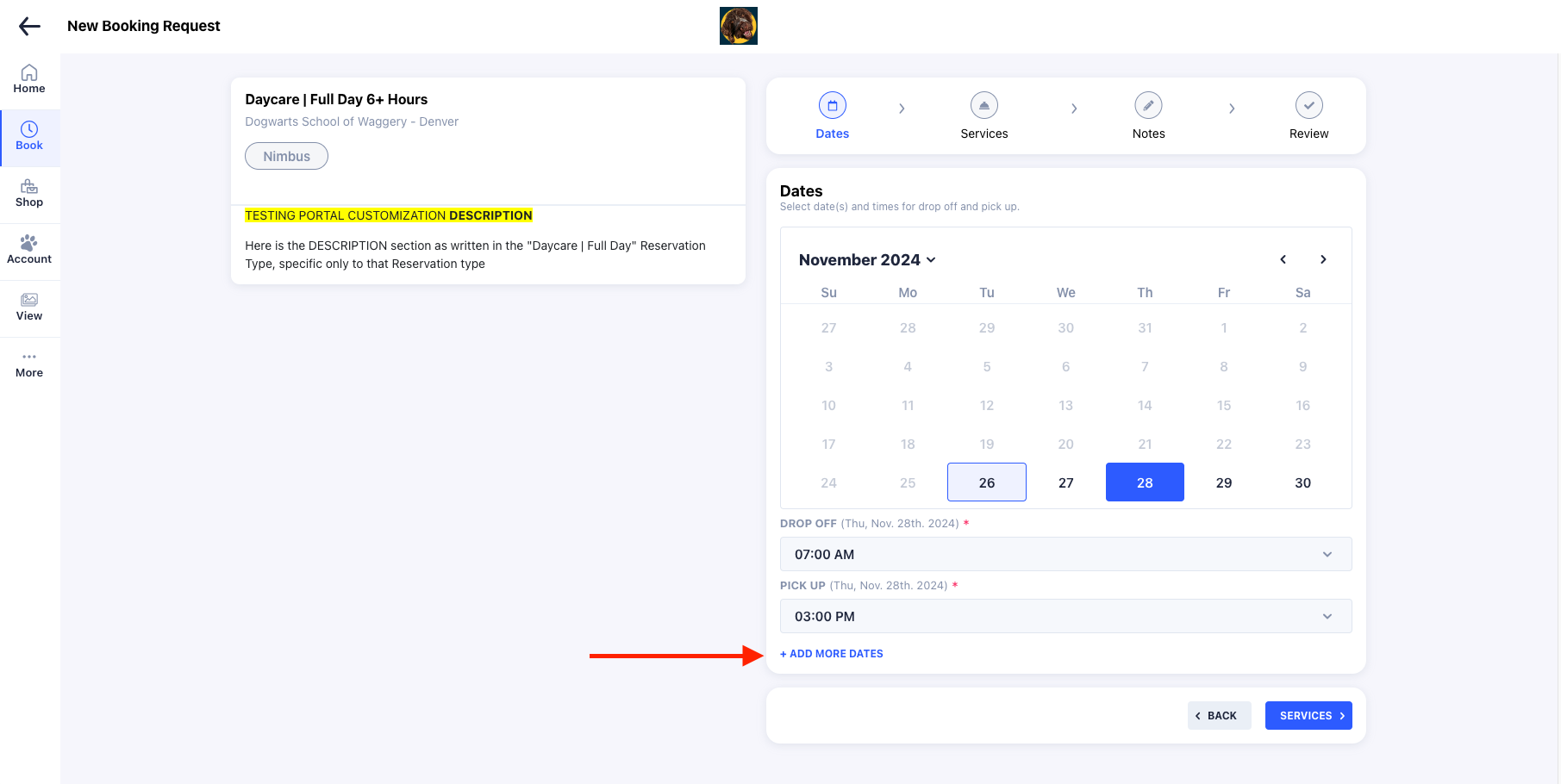 Book Reservations and Services in the Customer Portal (How-To) – Gingr